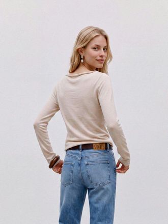 Vero Moda Strickpullover VMSOFINE KNIT LS BOATNECK PULLOVER NOOS Materialmix, regular fit