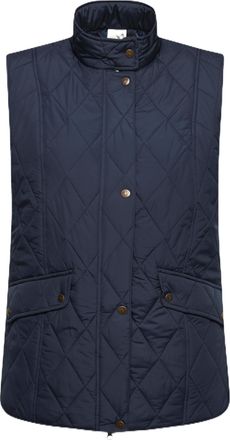 Ulla Popken Damen Landhaus Steppweste Fasan-Futter Weste, Marine, 50-52