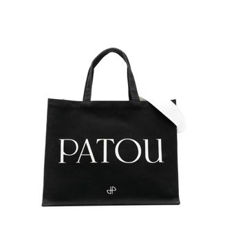 Patou Schwarze Logo-Print Tote Tasche - - Bags - Damen - Schwarzk - ONE SIZE