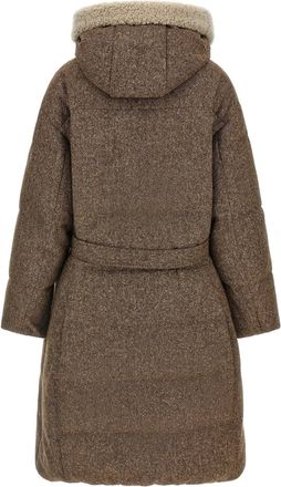 Brunello Cucinelli Wool-Blend Padded Coat - Taupe