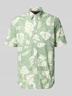 PME Legend Slim Fit Freizeithemd im Allover-Look mit Kentkragen