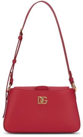 Dolce & Gabbana Womens Shoulder Phone Bag Red Calfskin