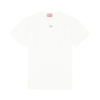 Diesel T-normy-od-s1 girocolle maniche corte logo D ovale - - Tops - Damen - Wei&szlig; - XS