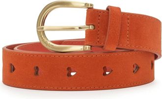 Fab By Fabienne Chapot Fabienne Chapot - Ceinture en daim Cut it Out Heart - Femme - Accessoires - Orange - Taille: 95 CM