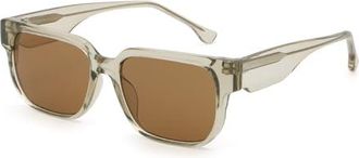 Generic Lunettes De Soleil Carr&eacute;es &Agrave; Petite Monture For Hommes, For La Conduite Et La Photographie De Rue For Femmes(Brown)