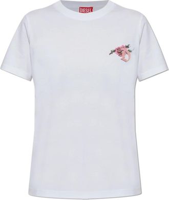 Diesel Femme, Tops, Blanc, Taille: 36 FR T-Reg-S1 T-shirt