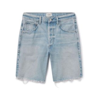 Citizens Of Humanity Femme, Shorts, Bleu, Taille: W27 Shorts en denim bleu clair avec bord brut