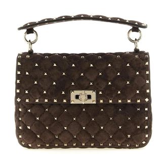 Valentino Garavani Stepp-Umh&auml;ngetasche mit Nieten - - Bags - Damen - Braun - ONE SIZE