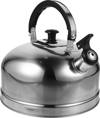 Cabilock Edelstahl Pfeifkessel 4L Mit Flachem Boden F&uuml;r Gasherd Induktion Elektroherd Schnelles Aufheizen Klarer Signalton Teekessel F&uuml;r Tee Und Getr&auml;nke Zuhau