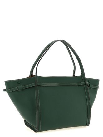 Tod's Womens Tim Tote Green Calfskin Leather
