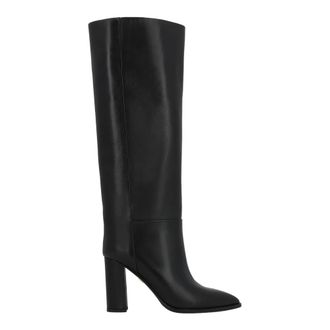 Kazar Kazar Schwarze hohe Stiefel mit geometrischen Linien und spitz zulaufender Zehenpartie - - Shoes - Damen - Schwarzk - 36 EU