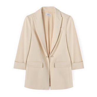 Motivi Femme, Vestes, Blanc, Taille: 38 FR Blazer avec boutons de manchette bijoux