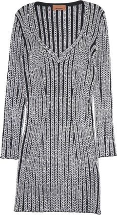 Missoni Femme, Robes, Noir, Taille: 38 FR Vertical Stripe Dress