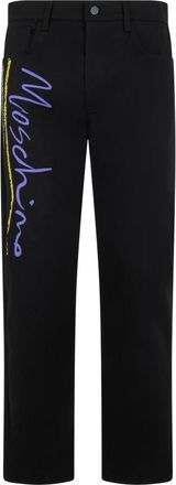 Moschino Homme, Pantalons, Noir, Taille: L Straight Pantalons