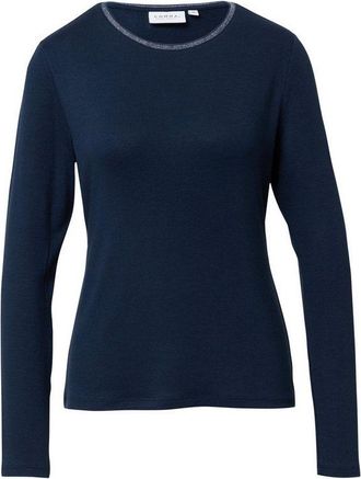 Comma Langarmshirt T-Shirt Langarmshirt aus Jersey mit Glitzerdetail