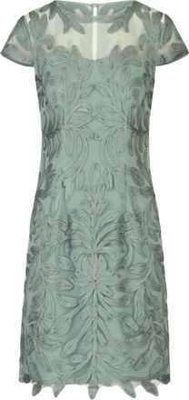 Apart Fashion APART Cocktailkleid aufwendig bestricktes Meshkleid, Jade, 34