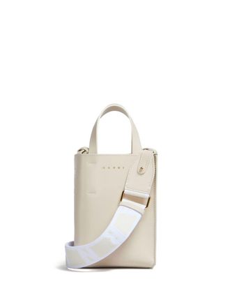 Marni mini sac cabas Museo Nano - Tons neutres