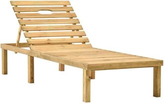 vidaXL Vidaxl - Chaise longue Bois de pin imprégné