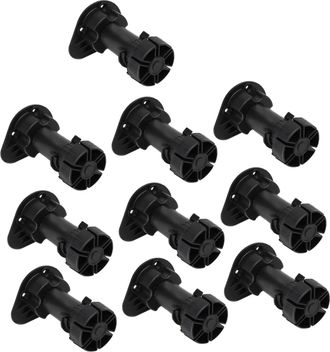 OSALADI Verstellbare Möbelfüße Schwarz Schrankfuß Stützfuß Kunststoff Sofafuß Möbelbeinfuß Für Kommode Tv Bank Beistelltisch