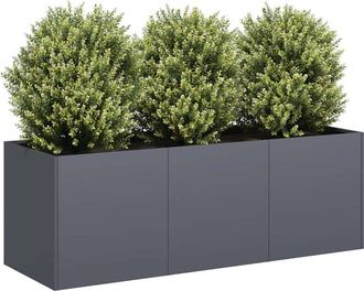 vidaXL Vidaxl - Jardini&egrave;re anthracite 120x40x40 cm - Acier lamin&eacute; &agrave; froid - Fond ouvert pour drainage efficace - Id&eacute;al pour plantes et l&eacute;gumes
