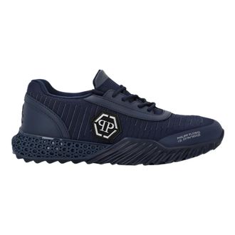 Philipp Plein unisex, Chaussures, Bleu, Taille: 37 EU Runner Baskets Hexagon
