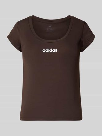 adidas Slim Fit Sport T-Shirt mit Label Print