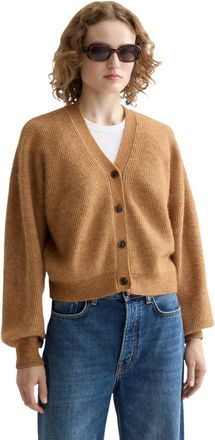 Scotch & Soda Damen Fuzzy Relaxed-fit Cardigan Sweater Vest, Tobacco Melange, S EU