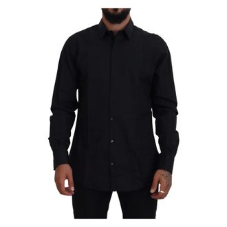 Dolce & Gabbana Gold Dress Shirt - - Shirts - Herren - Schwarzk - XS