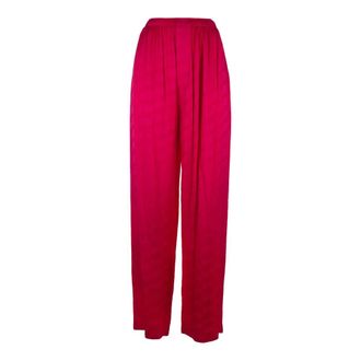 Balenciaga Plissierte Hose mit geradem Bein - - Trousers - Damen - Rosa - S