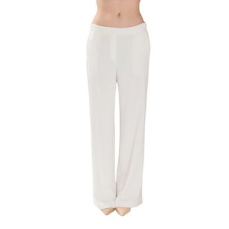 P.A.R.O.S.H. Panty Cady Palazzo Hose - - Trousers - Damen - Wei&szlig; - L