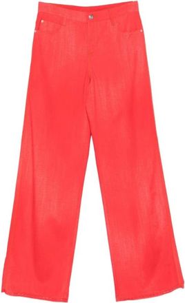 Ermanno Scervino Femme, Pantalons, Rouge, Taille: 34 FR Wide Pantalons