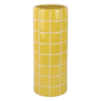 Present Time Vase Retro Tiles Round Present Time