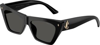 Jimmy Choo London Femme, Accessoires, Noir, Taille: 53 MM Lunettes de soleil Cat Eye