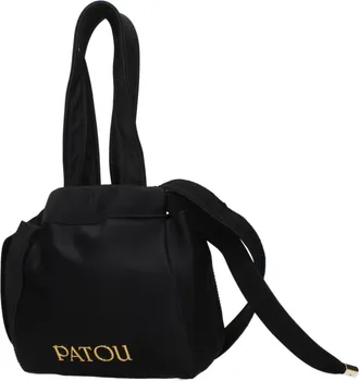 Patou Fabric Shoulder Bag - Black