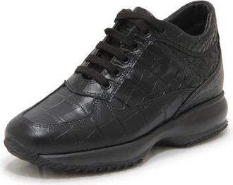Hogan Femme, Chaussures, Noir, Taille: 35 EU Interactive Allacciato