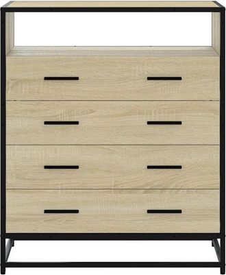vidaXL Schubladenschrank Sonoma-Eiche 70x41x83,5 cm Holzwerkstoff - Vidaxl