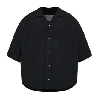 Ami Homme, Chemises, Noir, Taille: 4XL Chemise Boxy Brod&eacute; Manches Courtes