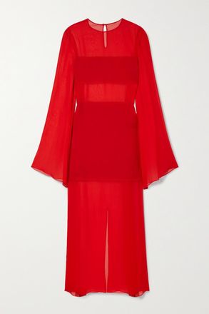 Interior The Mia Maxikleid Aus Seidenchiffon - Rot