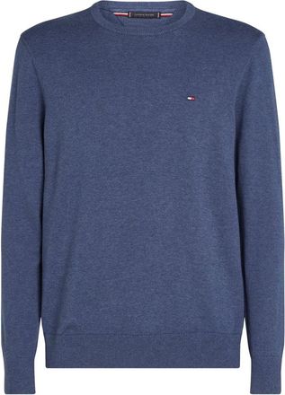 Tommy Hilfiger Leichter Pullover aus Baumwolle mit Flag-Aufn&auml;her in