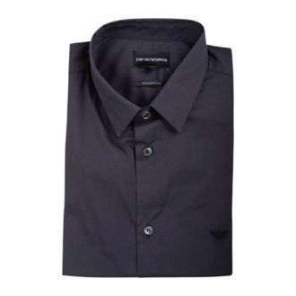 Emporio Armani Homme, Chemises, Noir, Taille: 2XL Chemise Stretch en M&eacute;lange de Nylon
