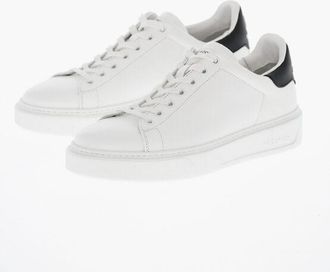 Woolrich Leather Low-Top Sneakers With Contrasting Detail And Embosse size 36