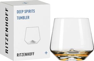 Ritzenhoff 3841002 Tumbler-Glas 400 ml - Serie Deep Spirits Nr. 2 Diamant - Relief im Kristallboden - Made in Germany