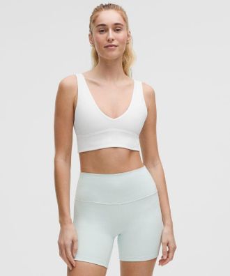lululemon Align BH mit V-Ausschnitt Leichter Halt A/B-Cups f&uuml;r Frauen - Gr&ouml;&szlig;e 8 in White