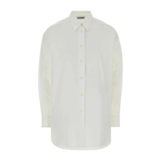 Jil Sander Femme, Blouses et Chemises, Blanc, Taille: 36 FR Chemise Popeline Oversize