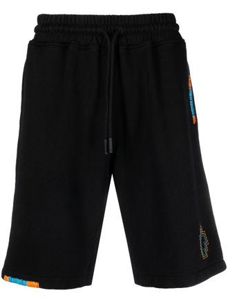Marcelo Burlon short de sport Stitch Cross - Noir