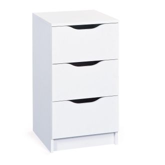 Inter Link SAS Kommode - 3 Schubladen - Schubladenschrank - Beistellschrank - Sideboard - Melaminbeschichtet - Weiß - Schubladen mit Griffmulden - Westphalen 3