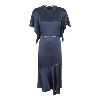 Fabiana Filippi Cut-Out Ruffle Midi Dress - - Dresses - Damen - Blau - 2XS