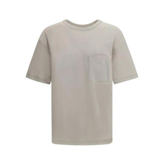 Christophe Lemaire Baumwoll-T-Shirt mit minimalistischem Design - - Tops - Herren - Beige - M