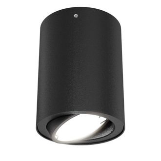 Briloner Leuchten - LED Aufbauleuchte, Deckenlampe GU10, Reflektor schwenkbar, 400 Lumen, 3.000 Kelvin, Schwarz, Ø 8cm