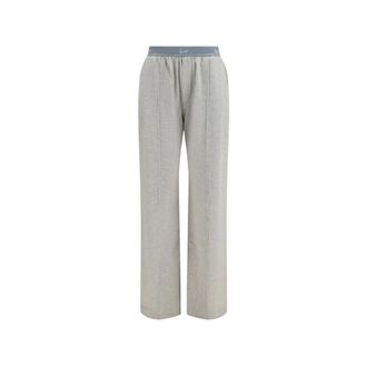 Kenzo Pantalon en coton stretch signature - Femme - Pantalons - Gris - Taille: 36 FR